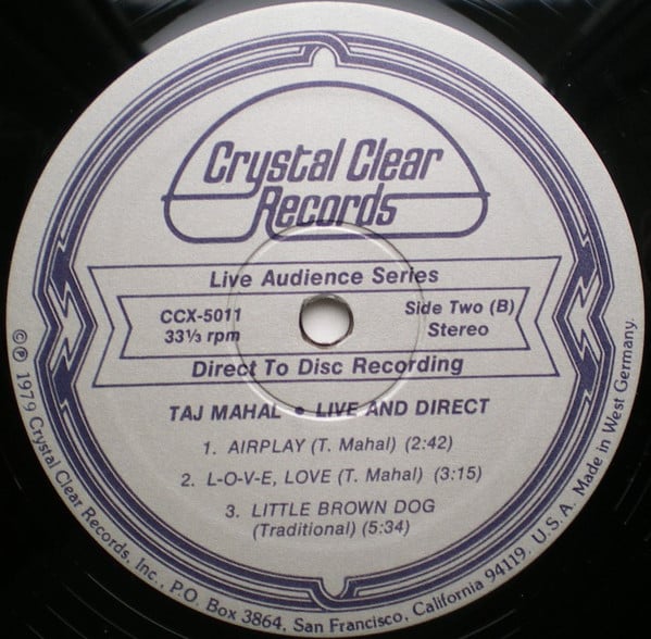 Taj Mahal And The International Rhythm Band – Live & Direct – Recycled ...