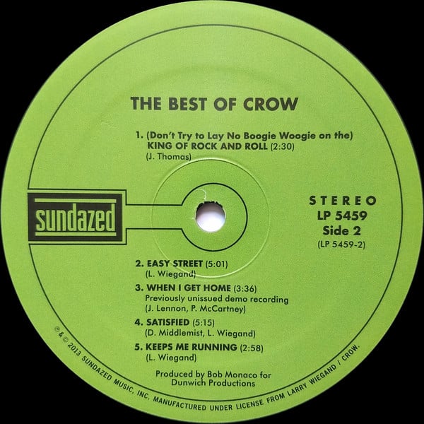 Crow (4) – The Best Of Crow – Recycled Records Lp