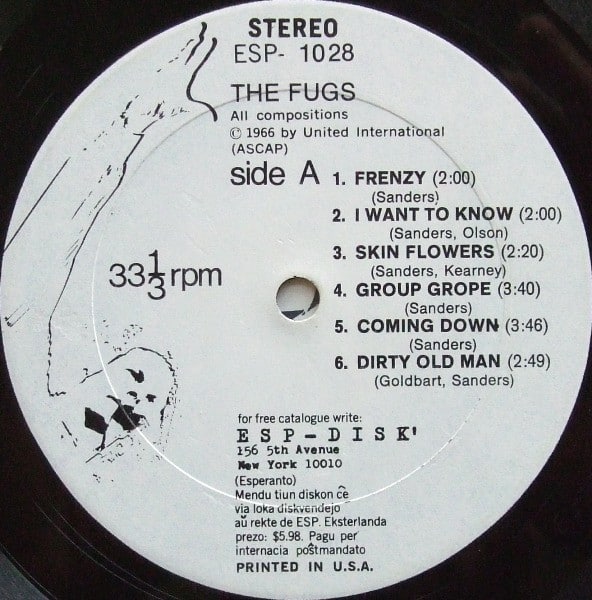 The Fugs - The Fugs - Recycled Records Lp