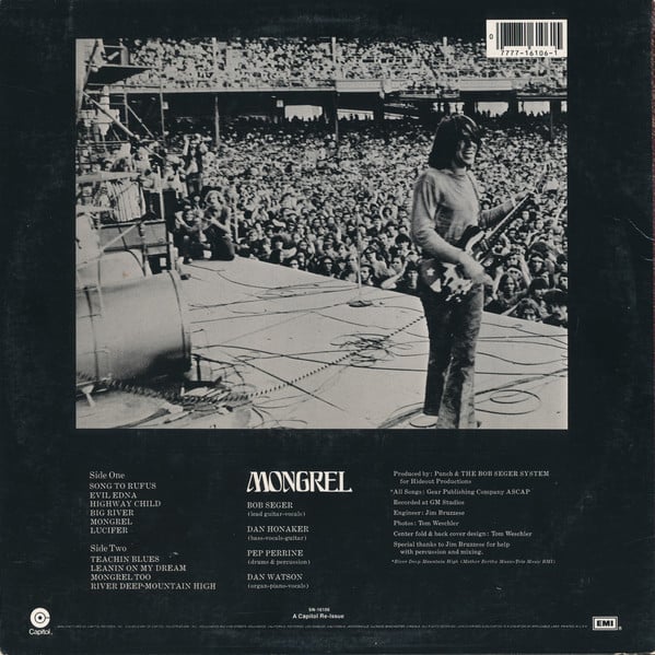 Bob Seger System - Mongrel - Recycled Records Lp