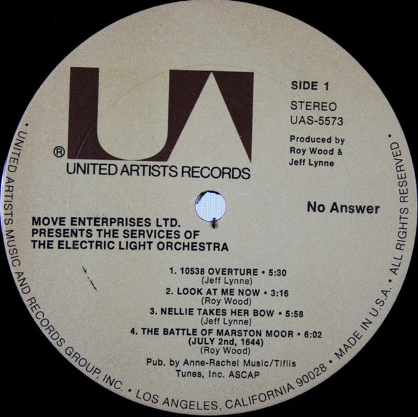 Electric Light Orchestra - No Answer | Buy Online at Recycled Records Lp