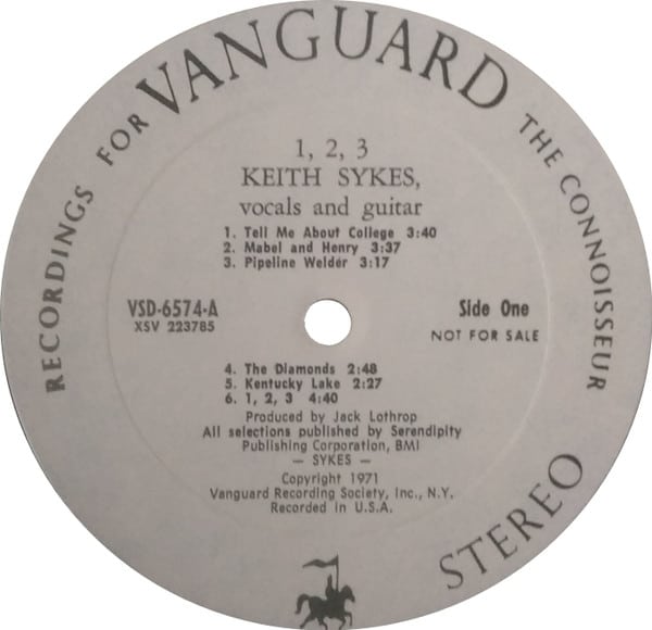 Keith Sykes - 1-2-3 | Buy Online at Recycled Records Lp